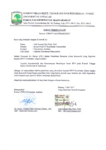 Surat PIC dari LPPM untuk penelitian kerja sama BPJS - Ade 2017 - Document Repository ...